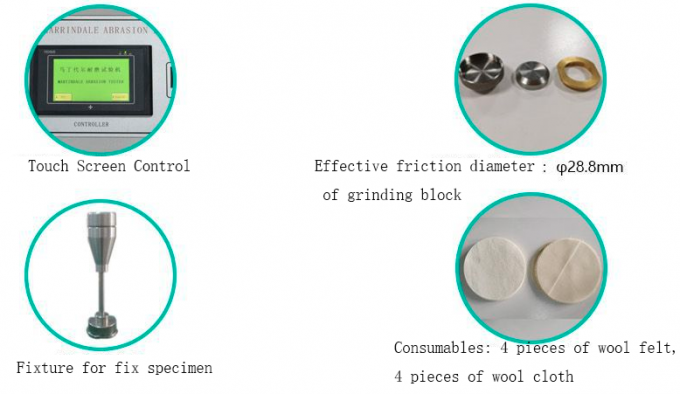 ASTM D4970の円の生地12kpaの摩損性試験の器具
